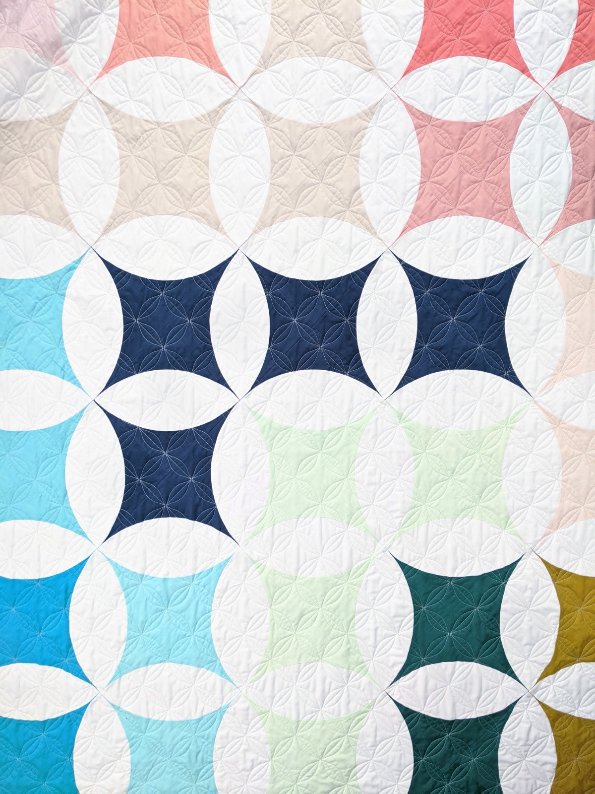 Orange Peel Quilt (placed on point) - Ma Tante Quilting