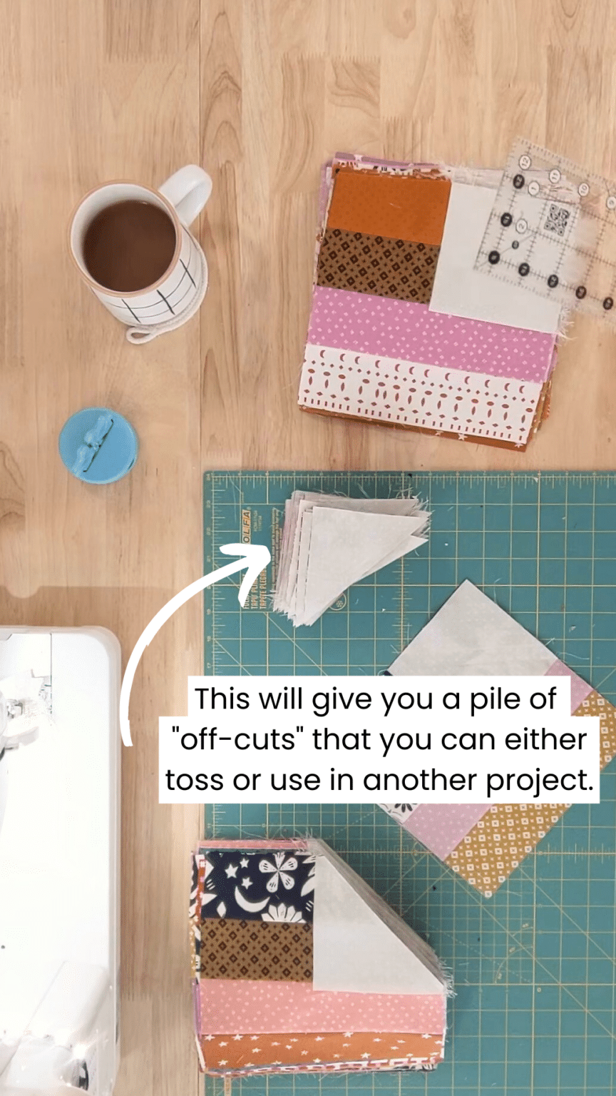 Using Off-Cuts to Make a Bonus HST Quilt - Ma Tante Quilting