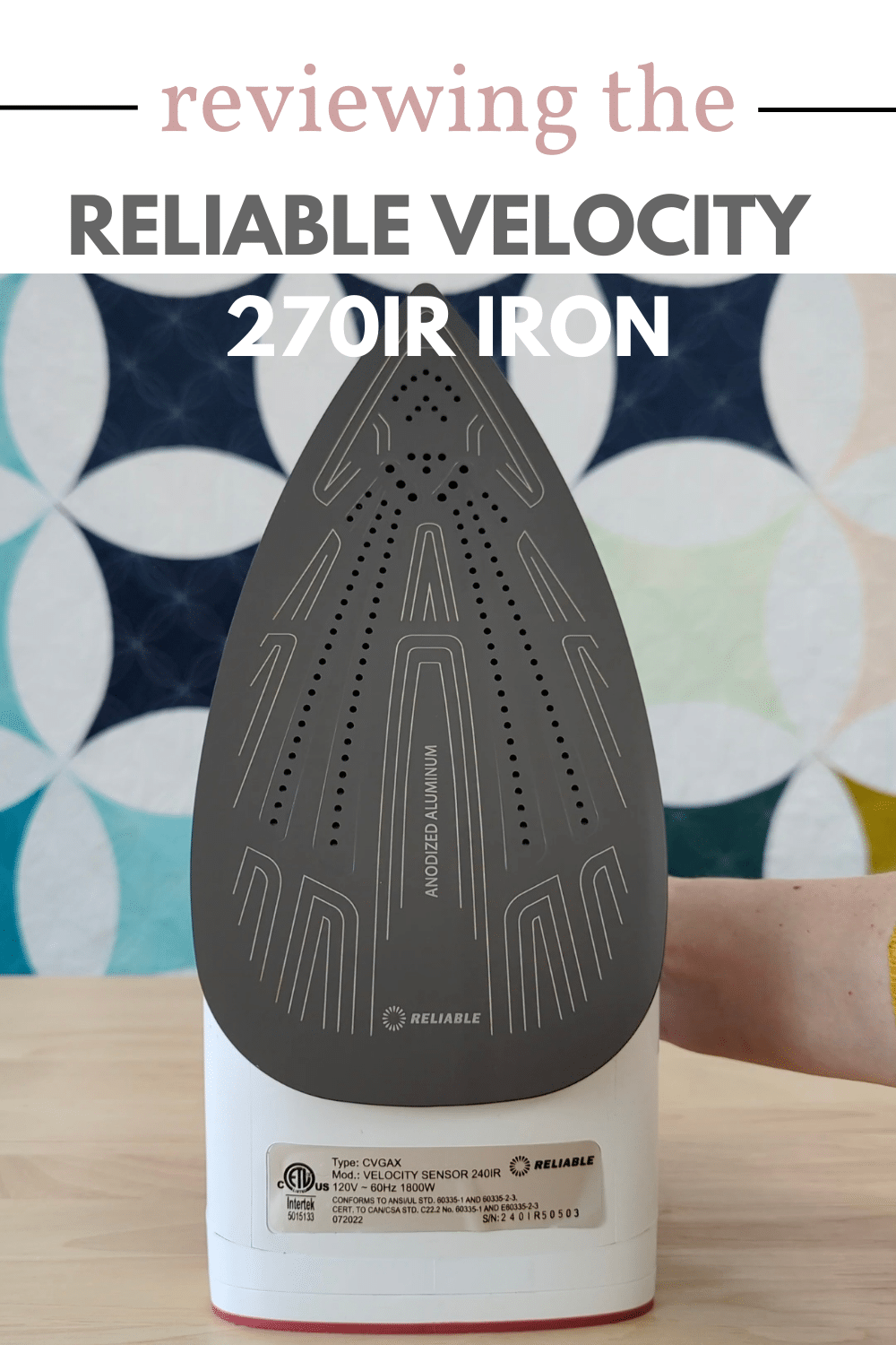 Review of Reliable Velocity 270IR - Ma Tante Quilting