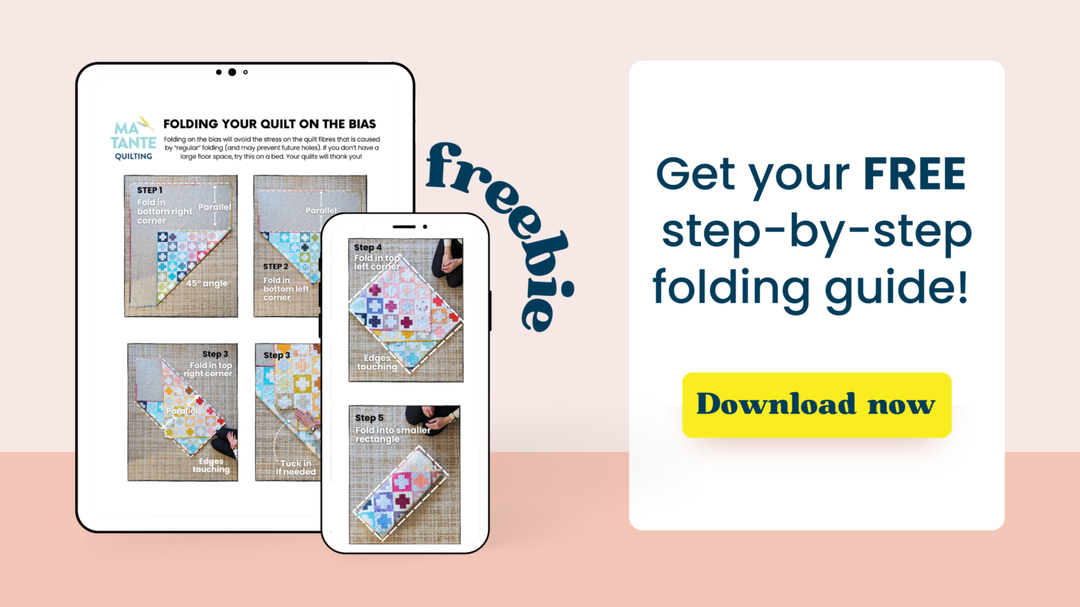 How to Fold Your Quilt on the Bias - Ma Tante Quilting