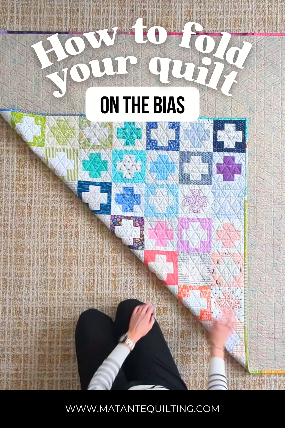 How to Fold Your Quilt on the Bias - Ma Tante Quilting