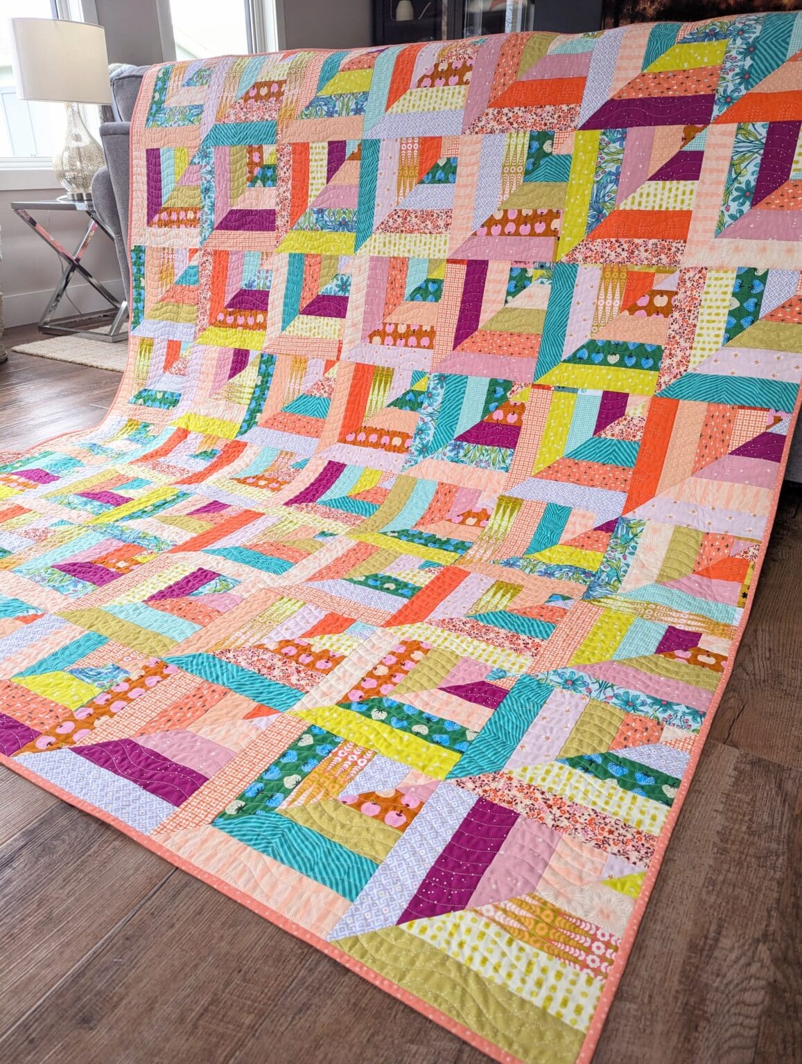 Making a Lucky Log Cabins Quilt - Ma Tante Quilting