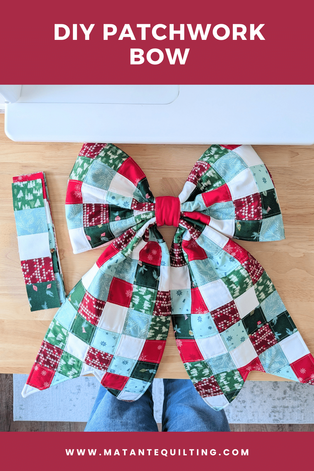 Making a Patchwork Quilted Bow - Ma Tante Quilting