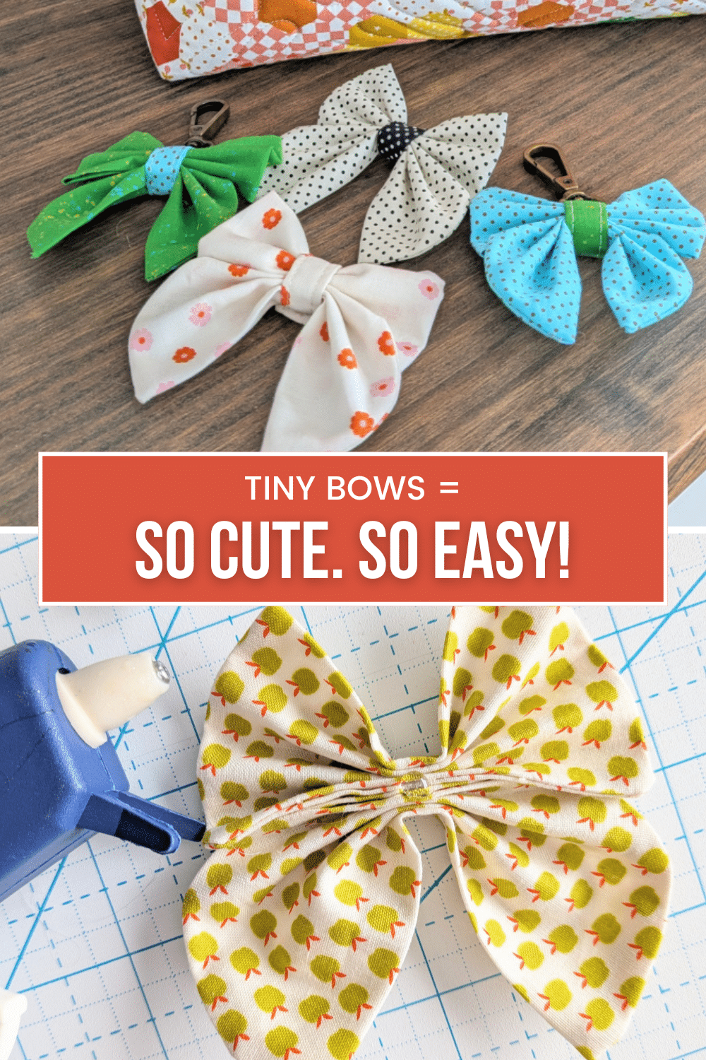 How to Sew a Tiny Bow (Free Step-by-Step Tutorial) - Ma Tante Quilting